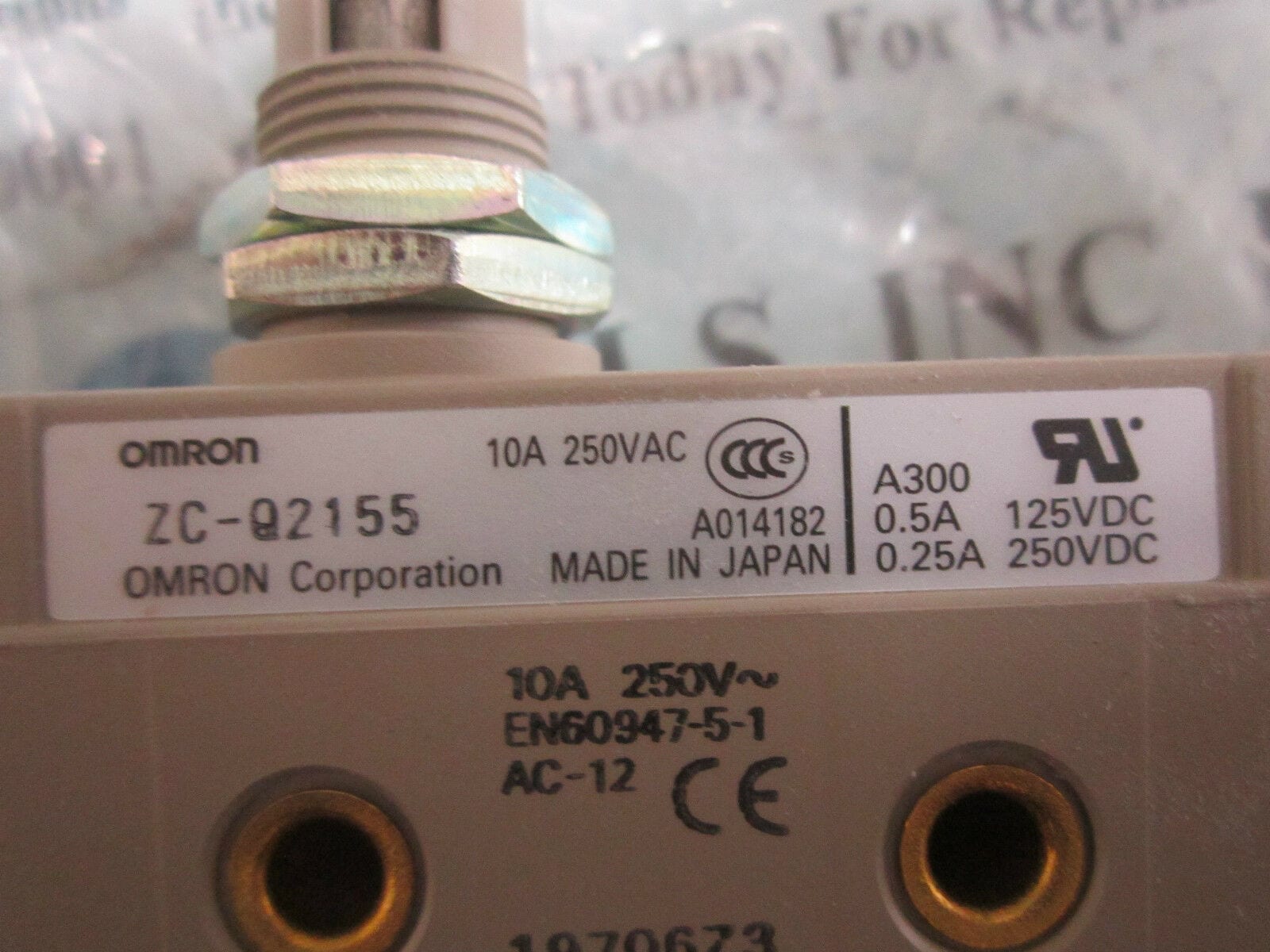 OMRON ZC-Q2155 Micro Limit Switch 250VAC 10Amp Omron Limit Switch ...